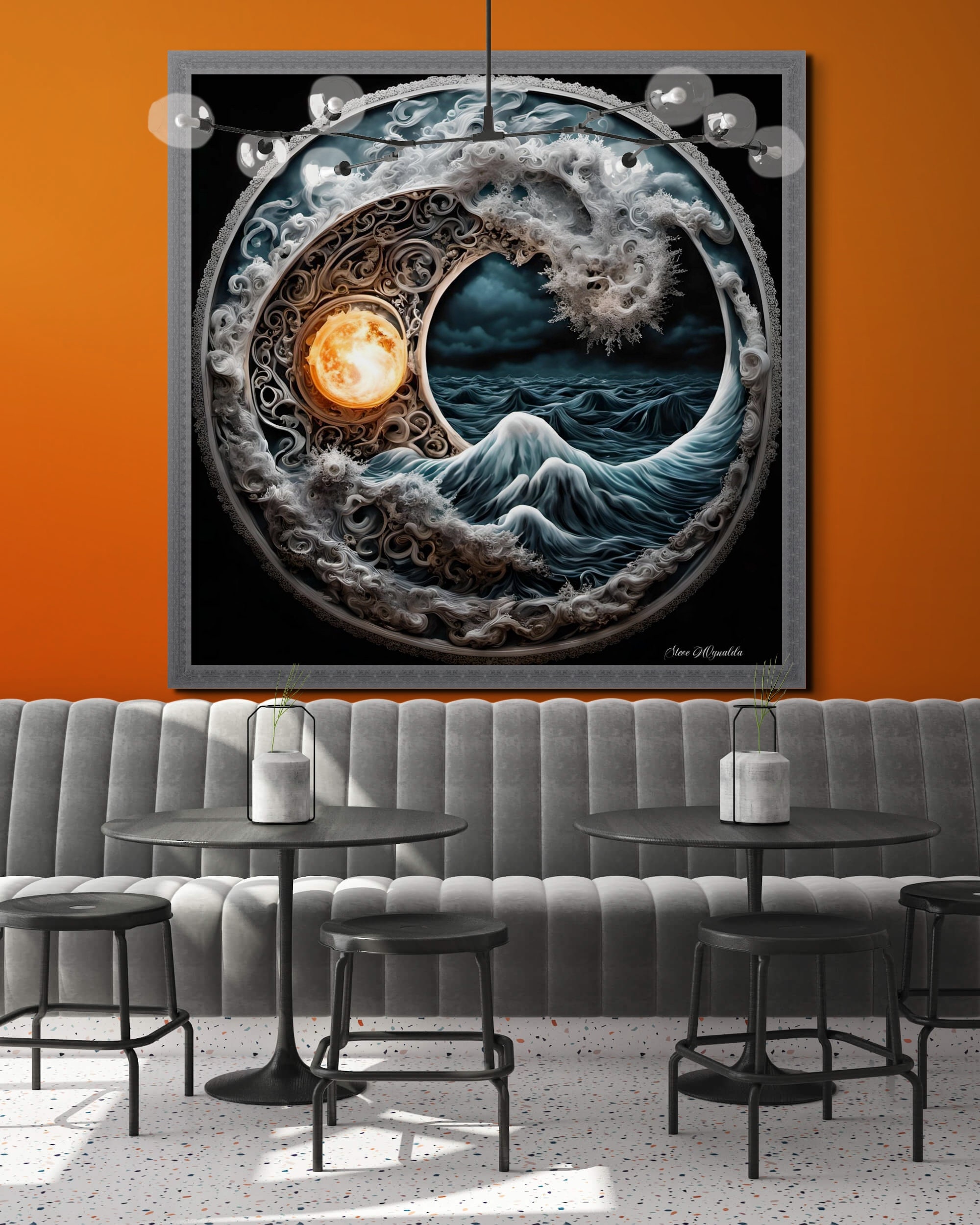 Great Wave Mandala Print | Hokusai Style Art (digital Download) - Etsy