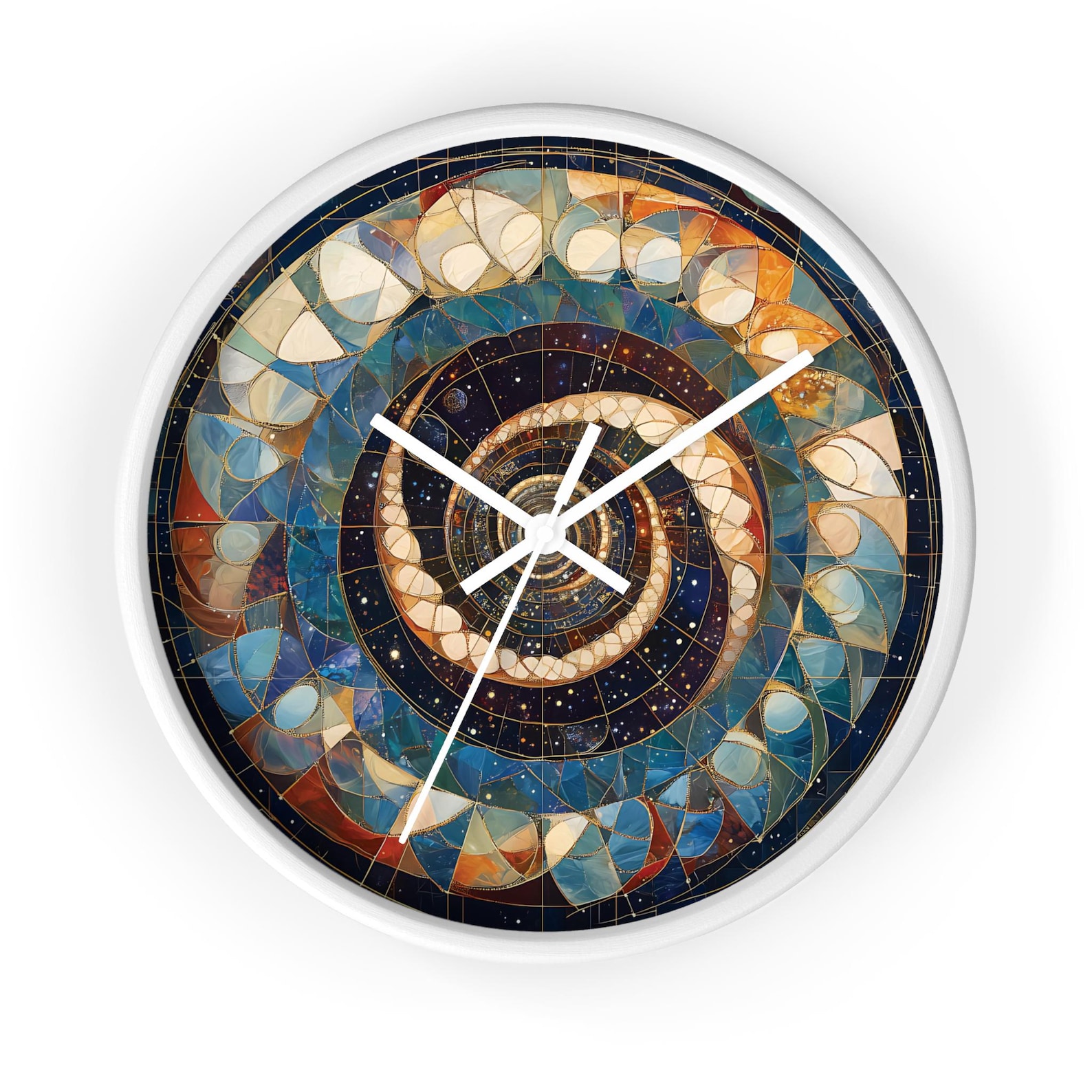 Cosmic Fibonacci Sequence Wall Clock, Vintage Style Wall Art ...