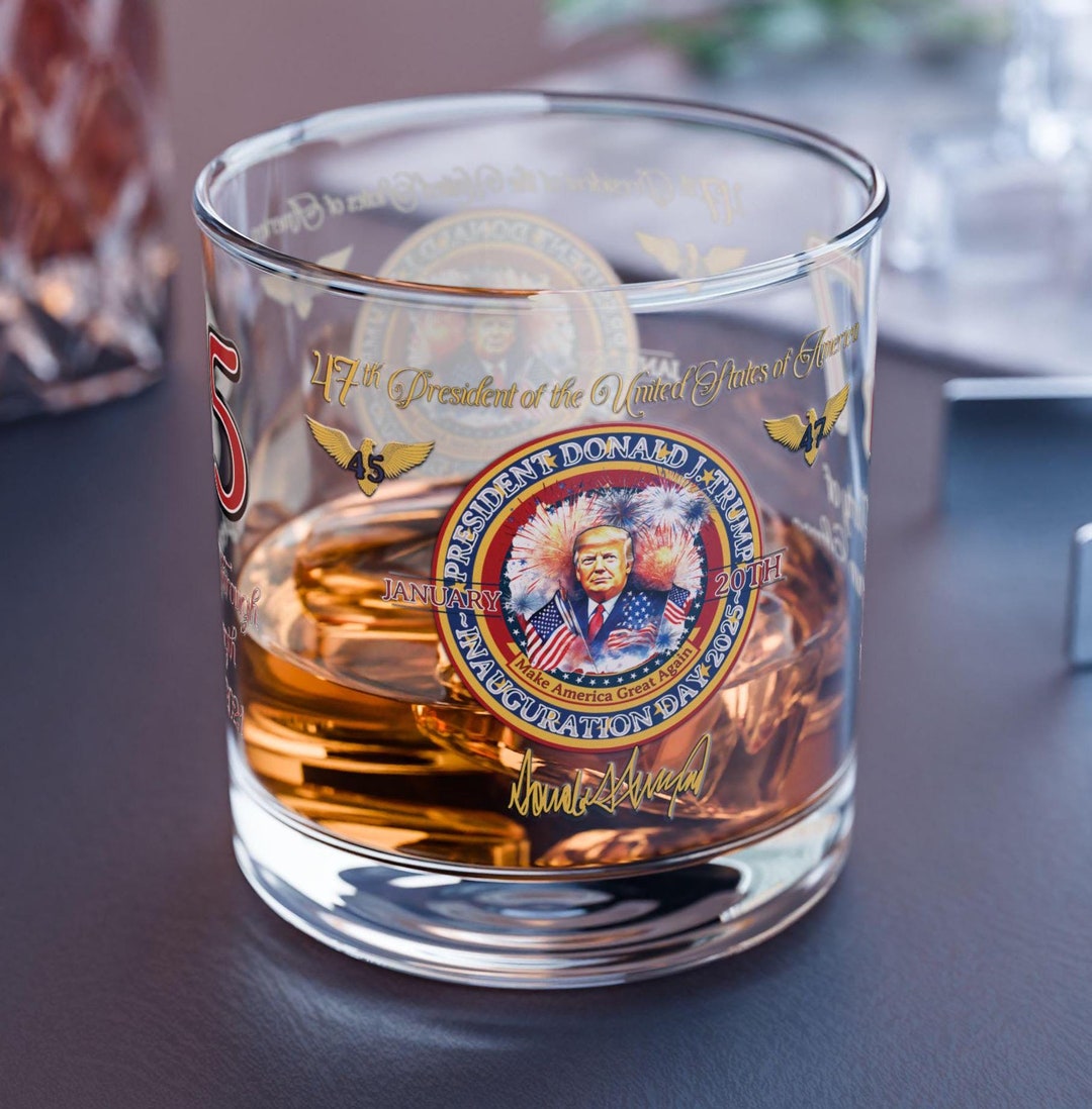 Trump 47th President Inauguration Rocks Glass Unique Collectible ...