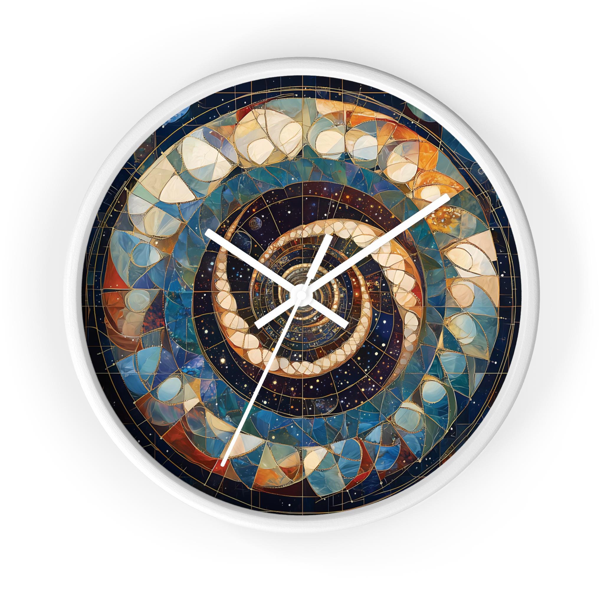 Cosmic Fibonacci Sequence Wall Clock, Vintage Style Wall Art ...
