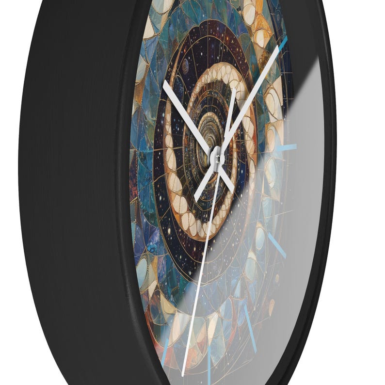 Cosmic Fibonacci Sequence Wall Clock, Vintage Style Wall Art Celestial ...