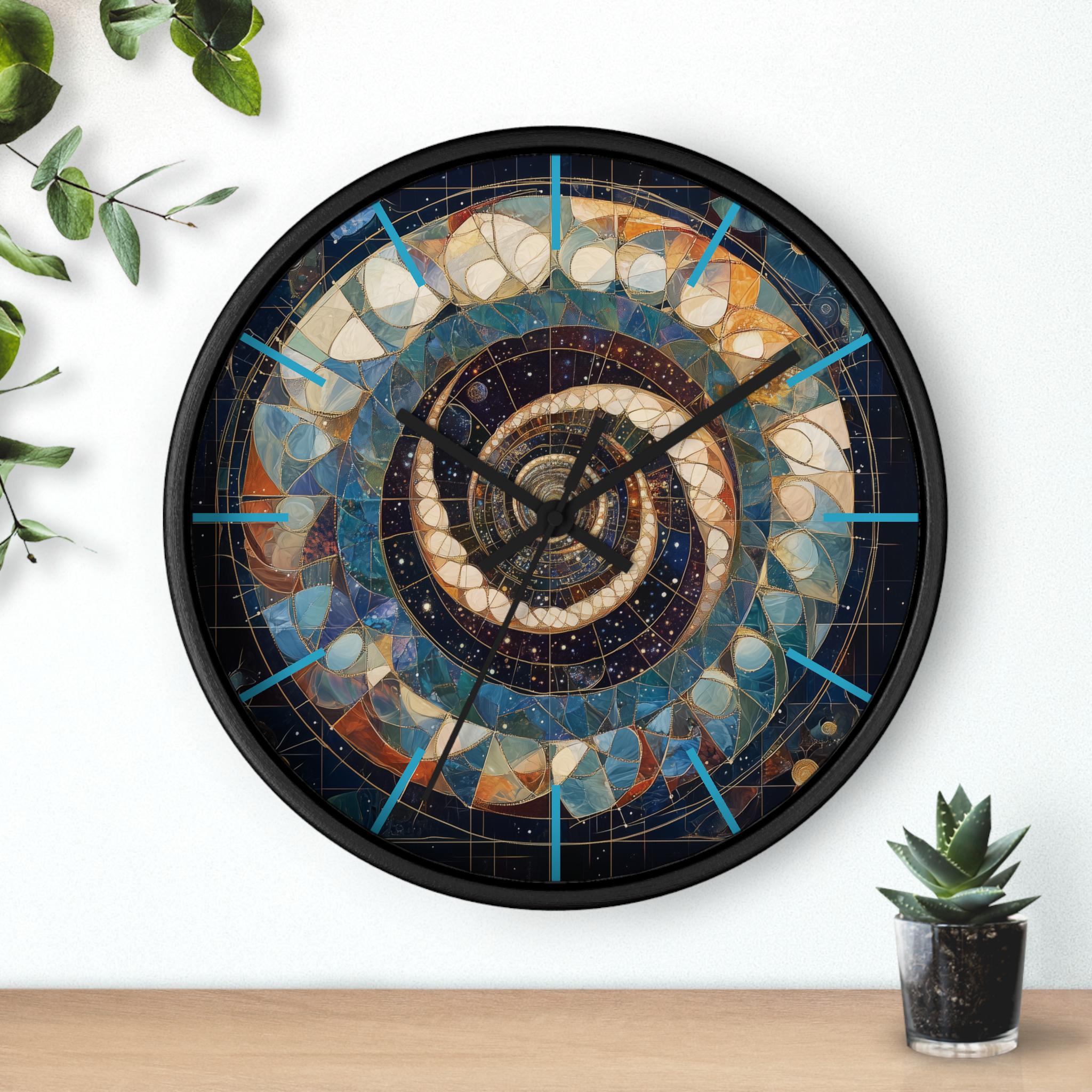 Cosmic Fibonacci Sequence Wall Clock, Vintage Style Wall Art Celestial ...