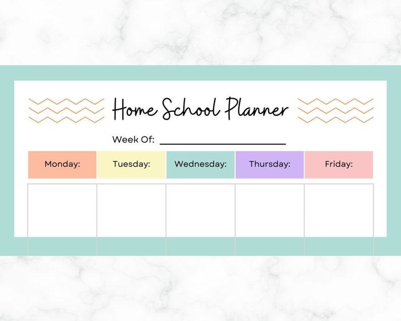 Homeschool Lesson Plan Template, Homeschool Lesson Planner Printable ...