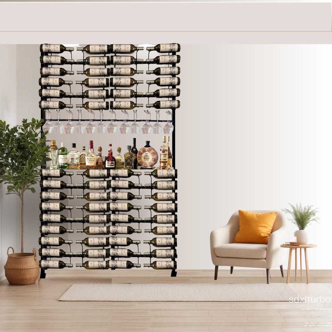 Wine Rack-large. up to 180 Bottle Capacity. Dual-sided 1x1 Bottle Deep ...