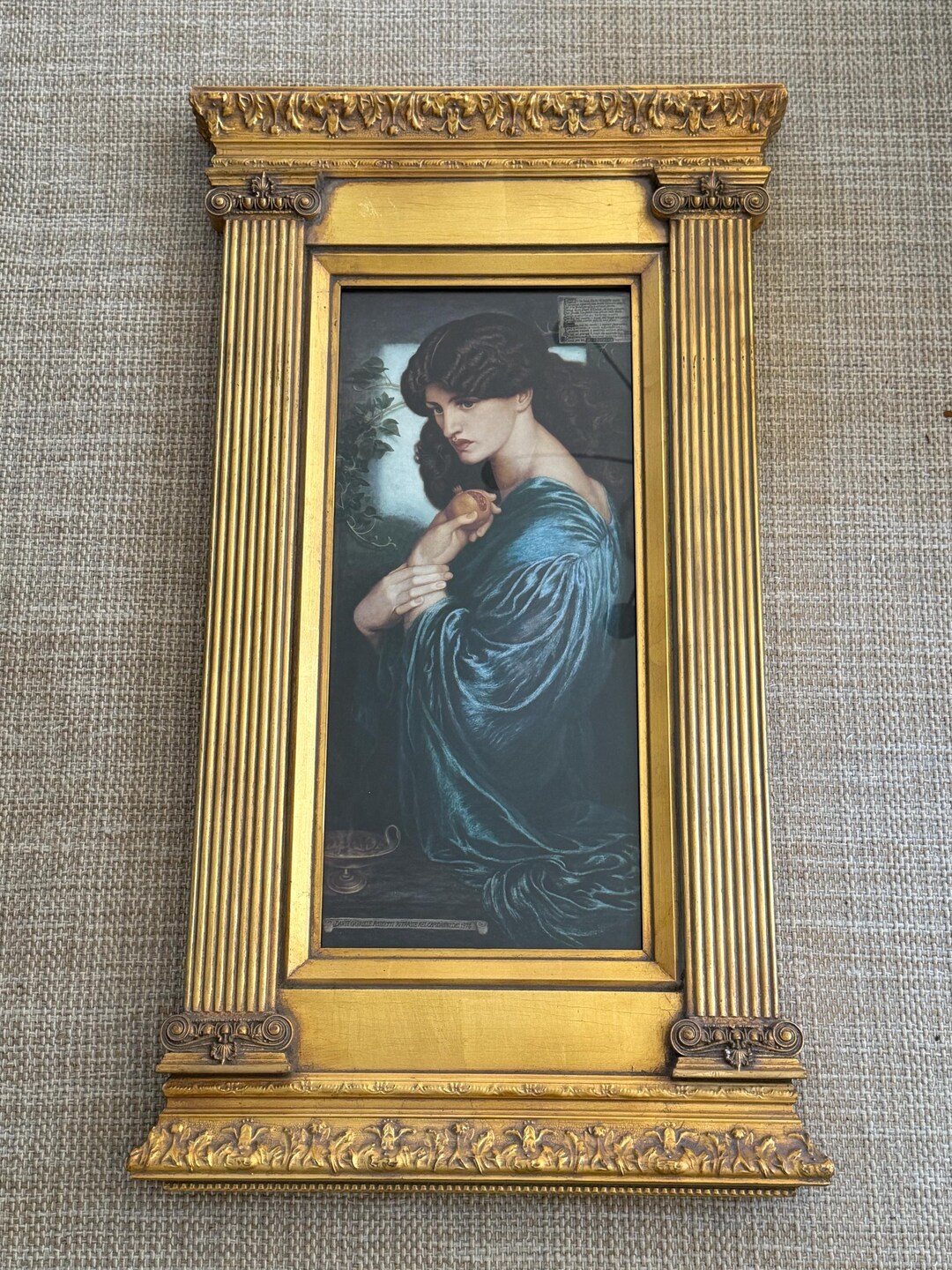 Proserpine Print by Rossetti in Ornate Gilded Frame (38" X 21") - Etsy