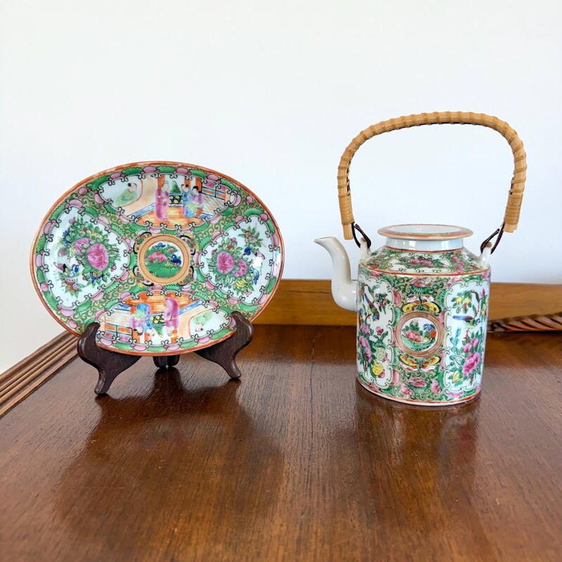 Antique Enamel Platter - Etsy