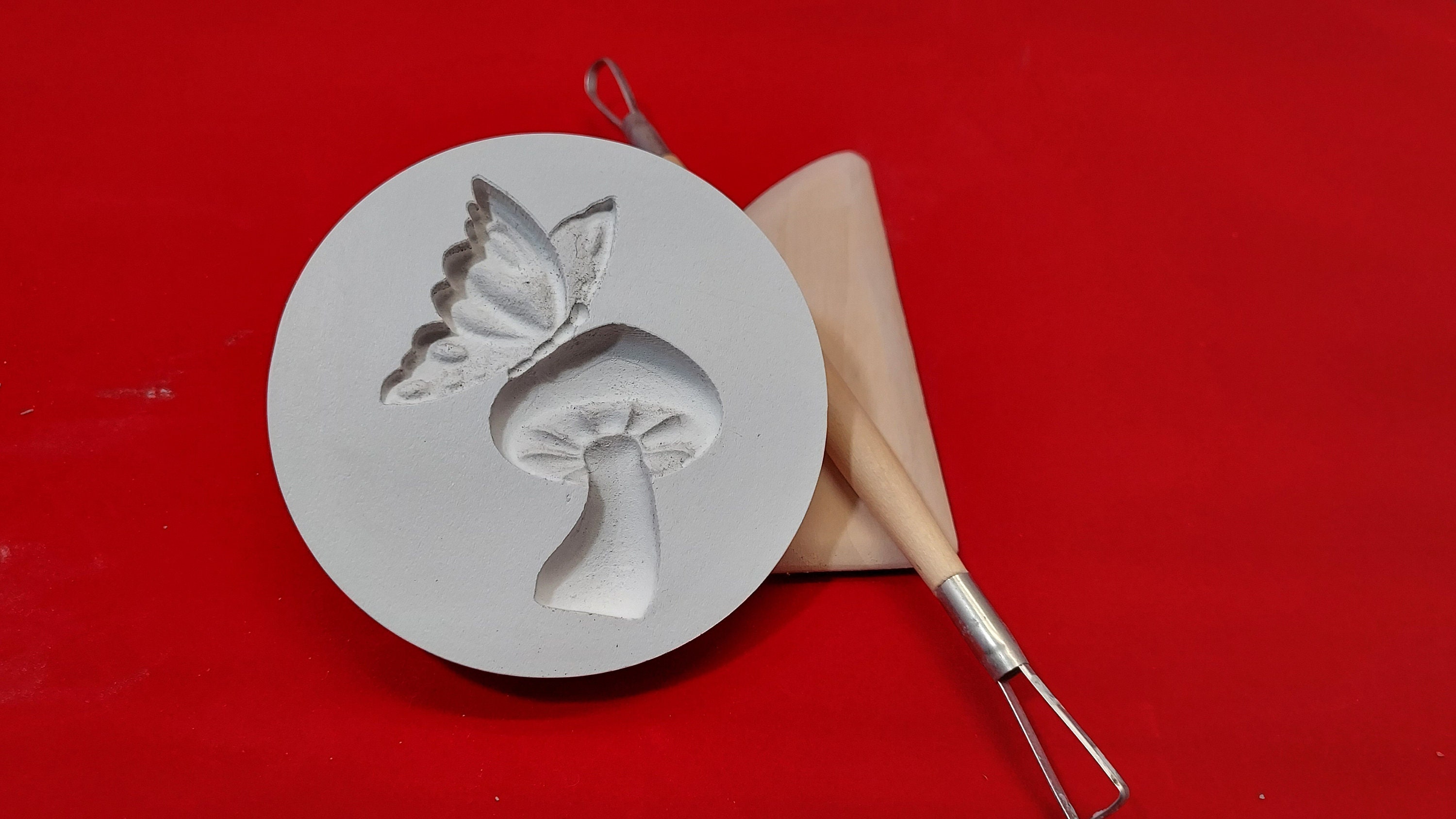 Butterfly Mushroom Sprig Mold, Pottery Sprig Mold, Clay Sprig Mold ...