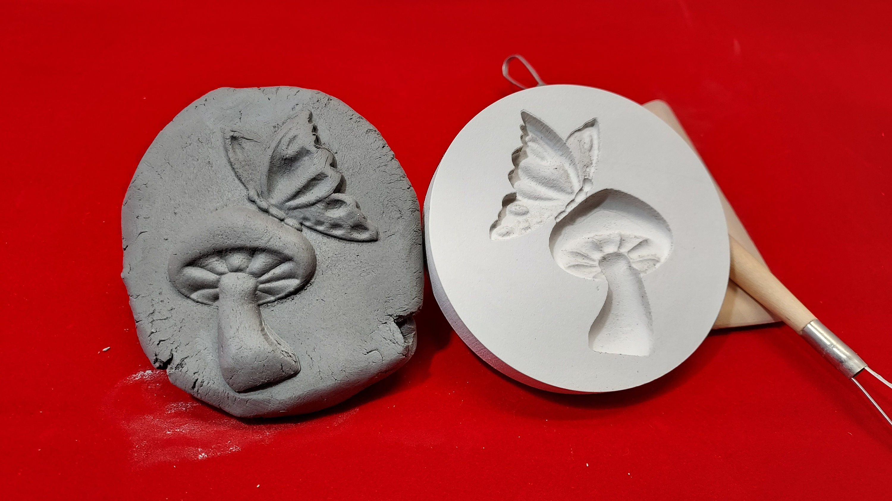 Butterfly Mushroom Sprig Mold, Pottery Sprig Mold, Clay Sprig Mold ...