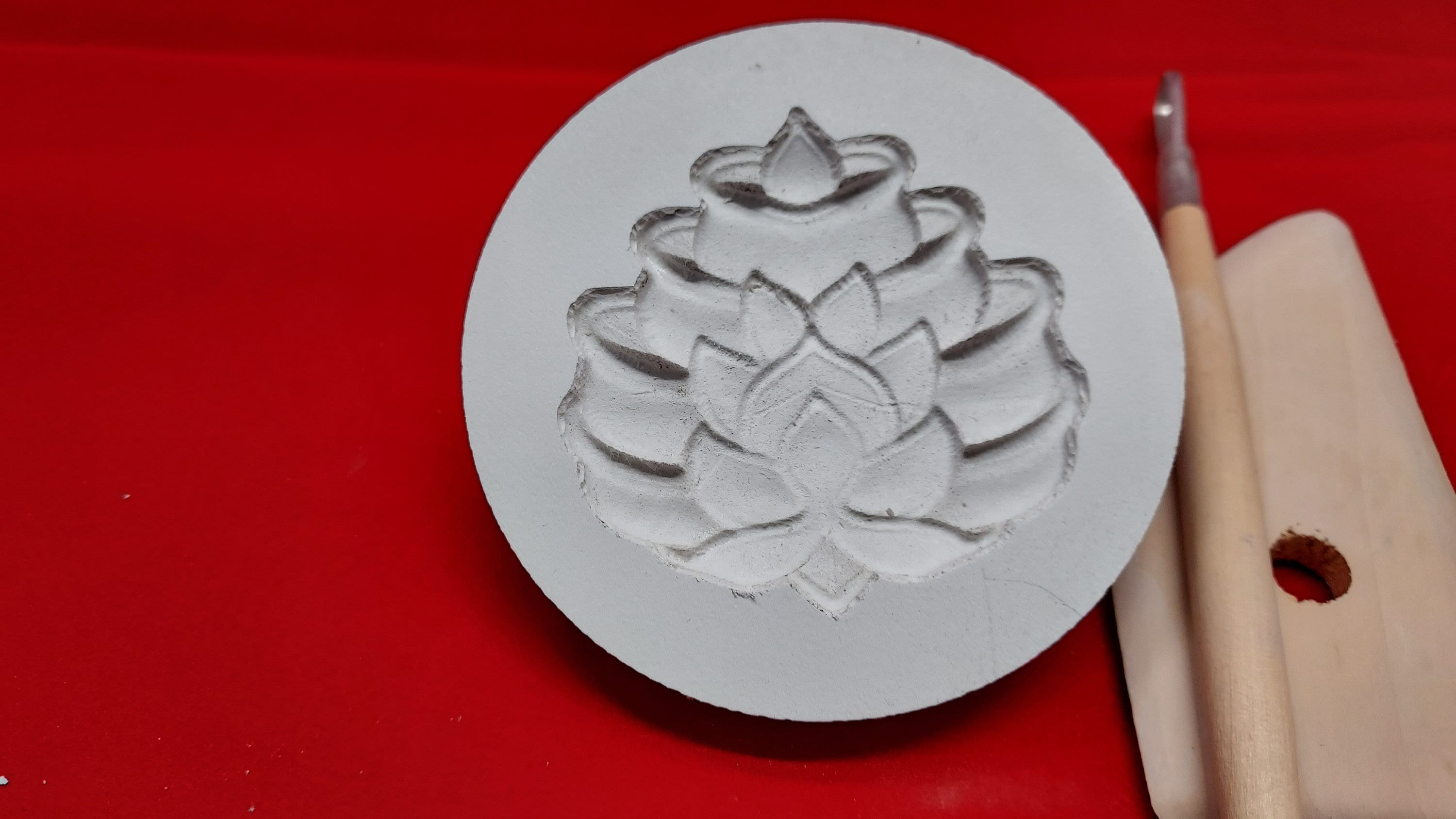 Lotus Flower PVC Pottery Sprig Mold: Clay Press - Etsy