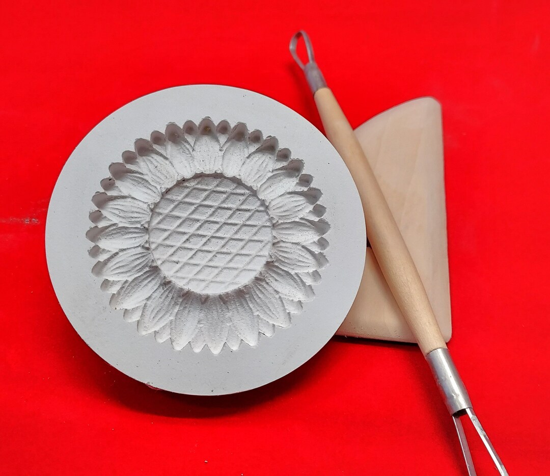 Sunflower Sprig Mold, Pottery Sprig Mold, Clay Sprig Mold, Pottery ...