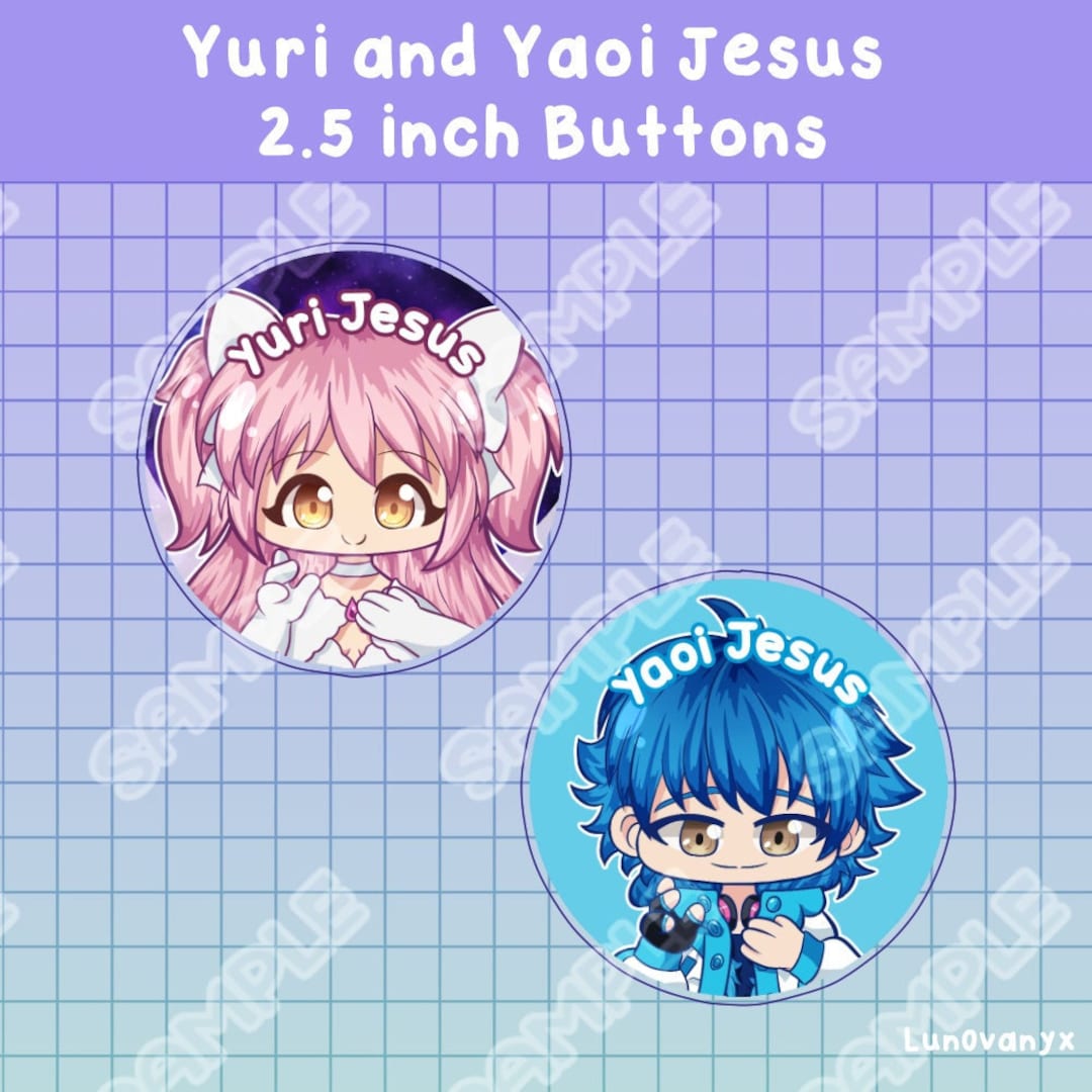 Yuri Jesus Yaoi Jesus Pinback Buttons - Etsy