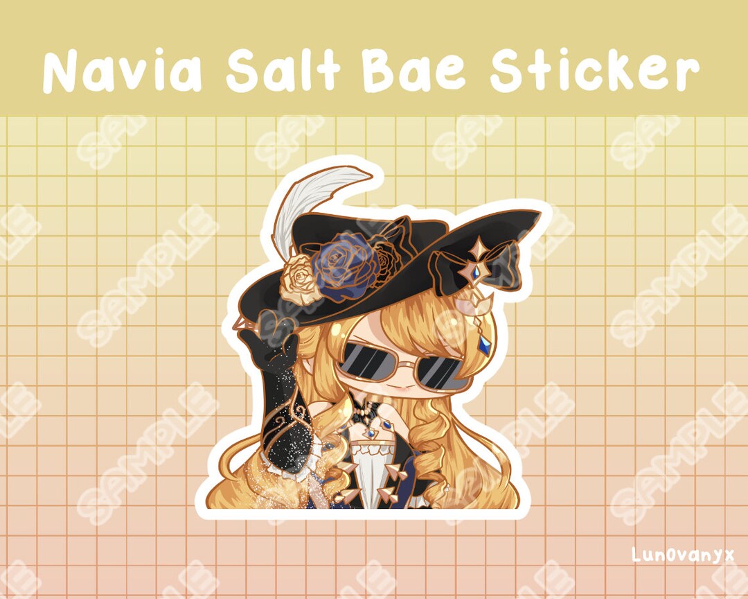 Genshin Impact Navia Salt Bae Sticker - Etsy