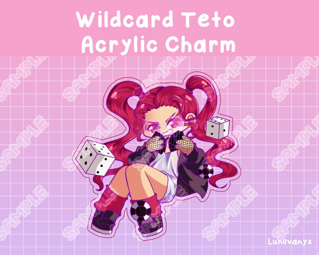 Kasane Teto Wildcard Holographic Acrylic Charm - Etsy