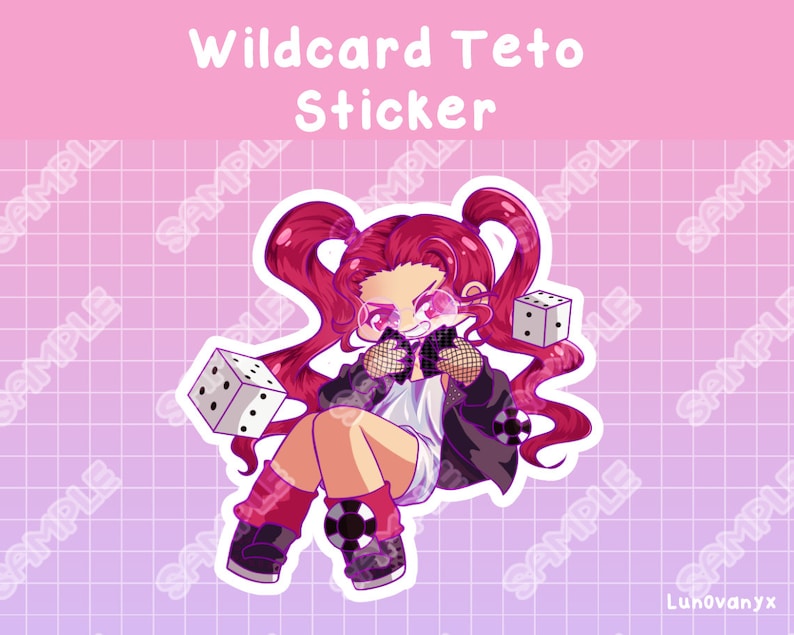 Kasane Teto Wildcard Sticker - Etsy