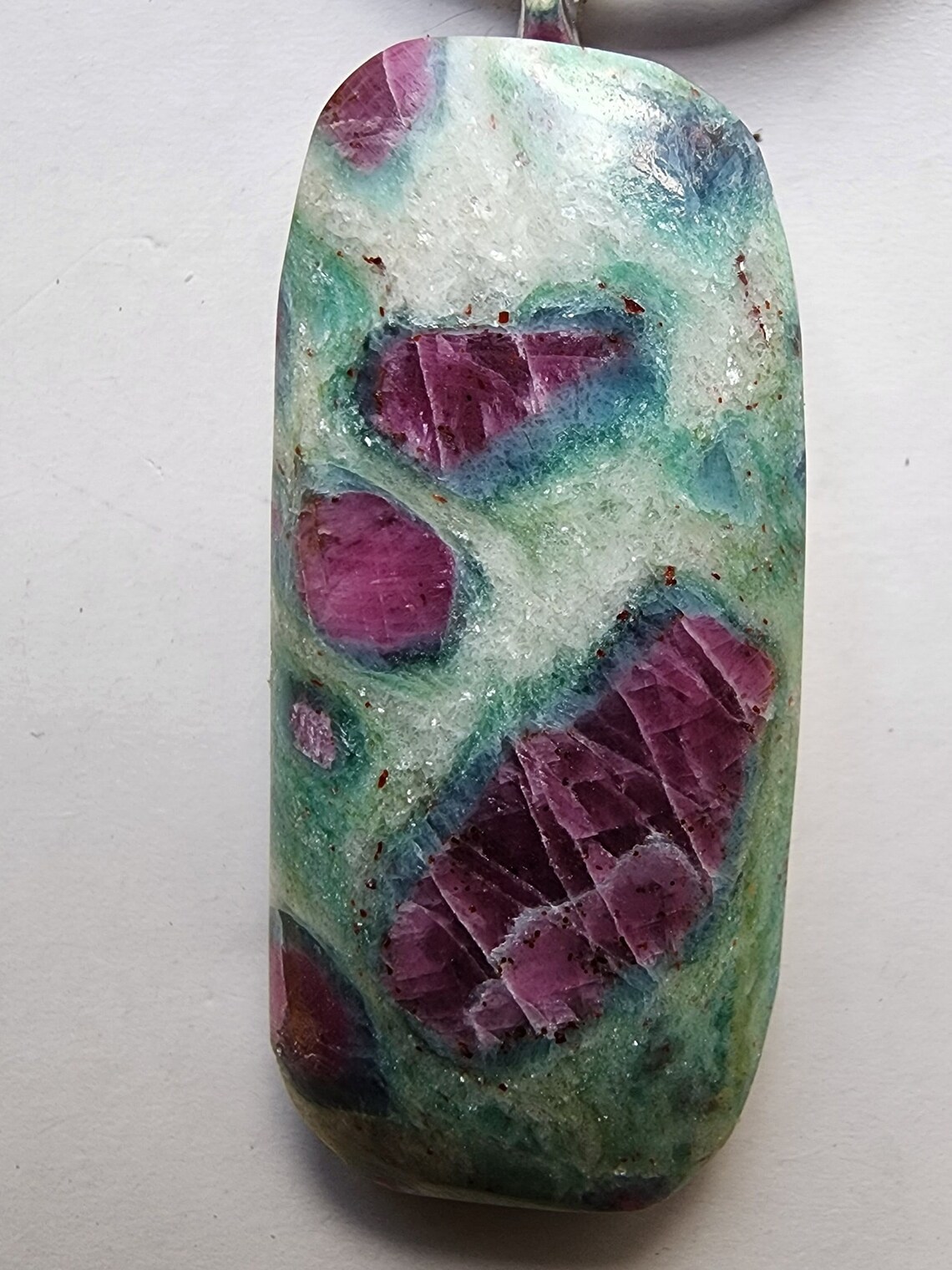 Hand Polished Ruby in Host Rock Zoisite. - Etsy