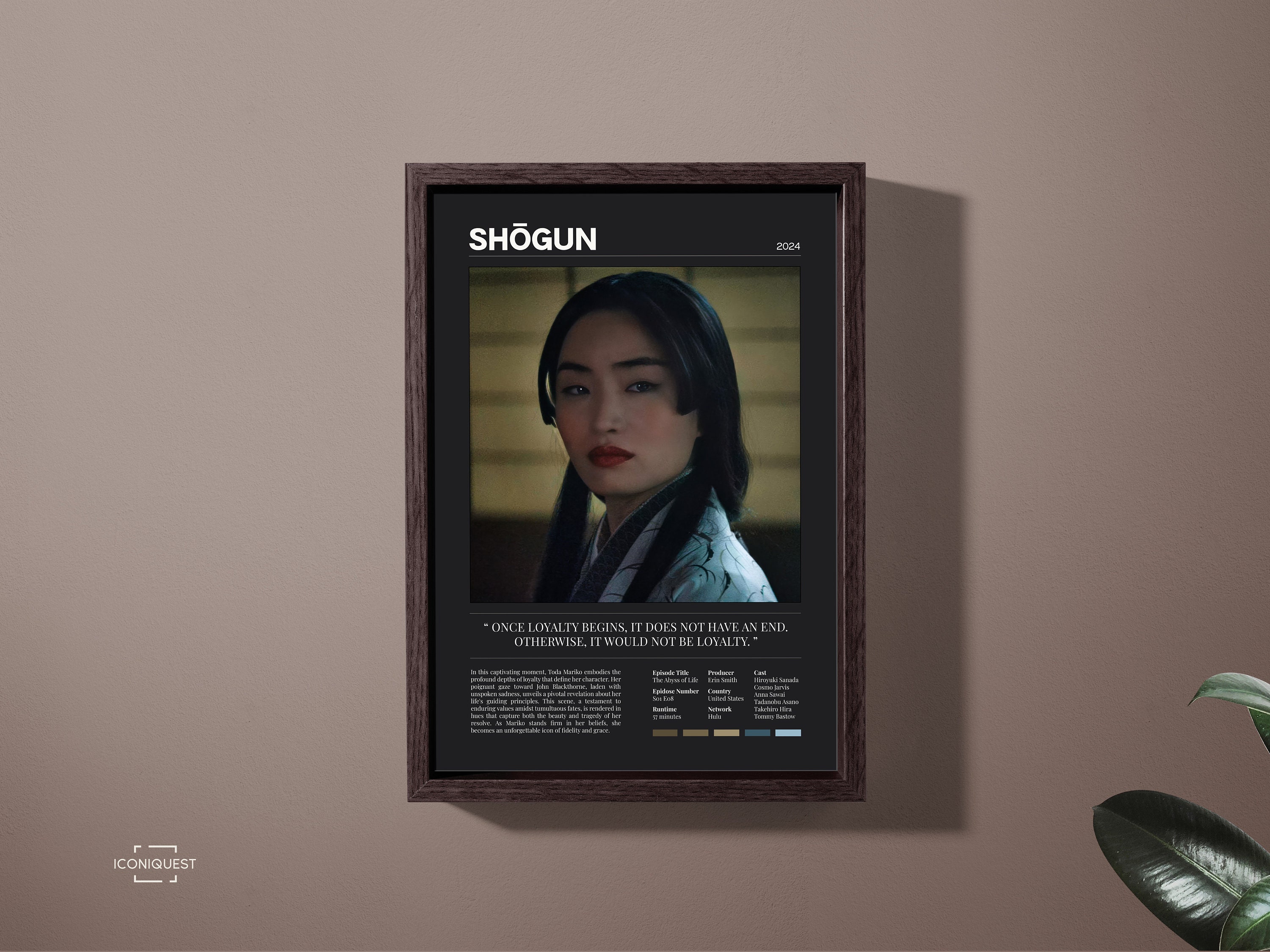 Shogun 2024 TV Show Poster Toda Mariko Vintage Minimalist Art TV Series ...