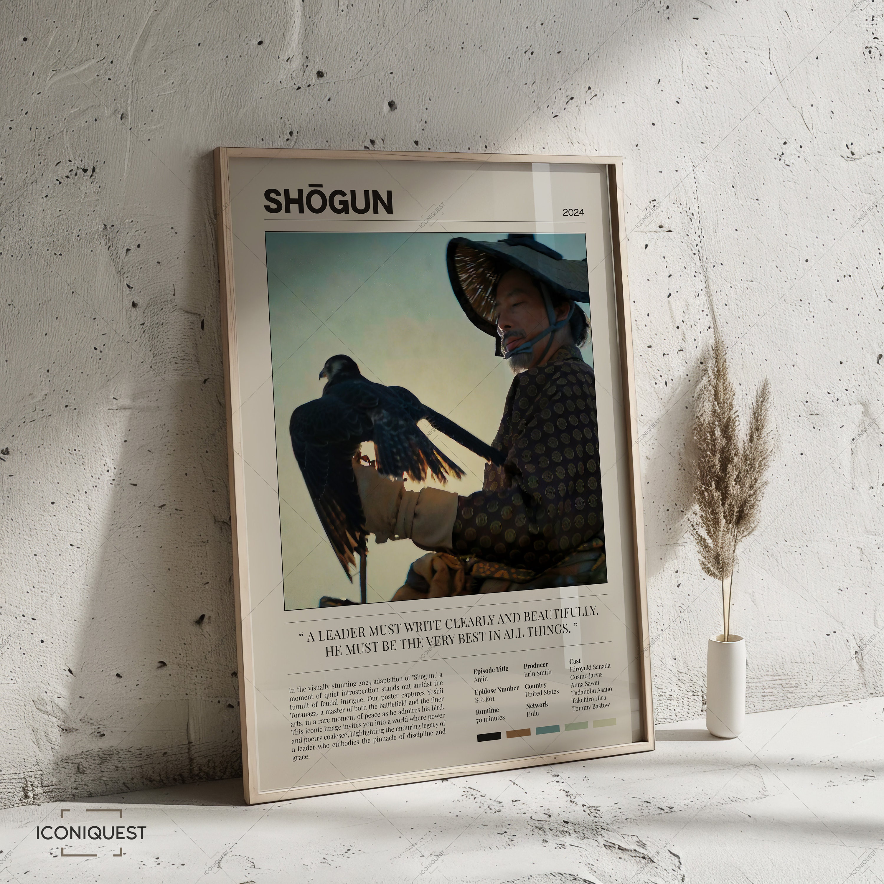 Shogun 2024 TV Show Poster Yoshii Toranaga Vintage Minimalist Art TV ...