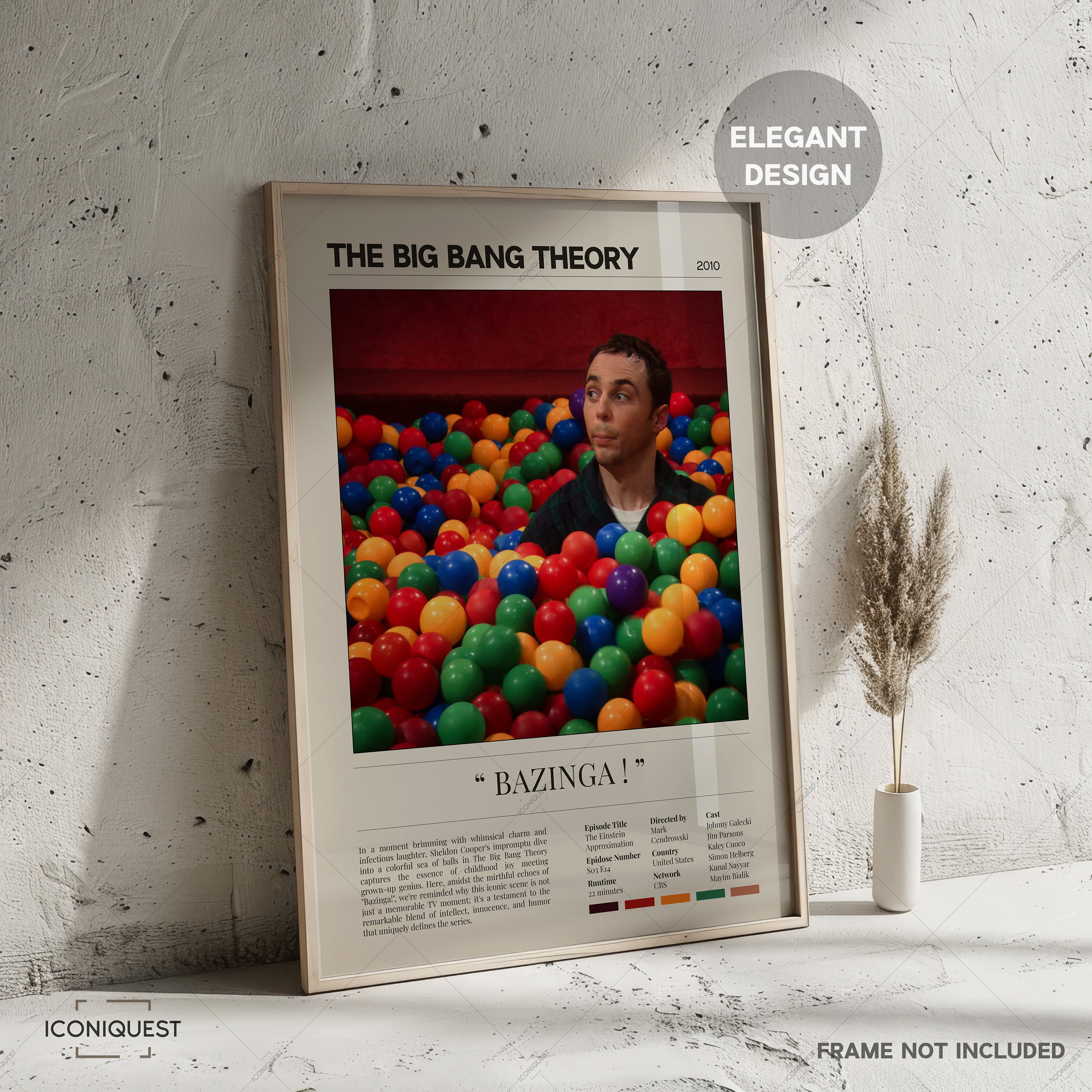 The Big Bang Theory Poster Bazinga Scene Sheldon Cooper Jim Parsons ...