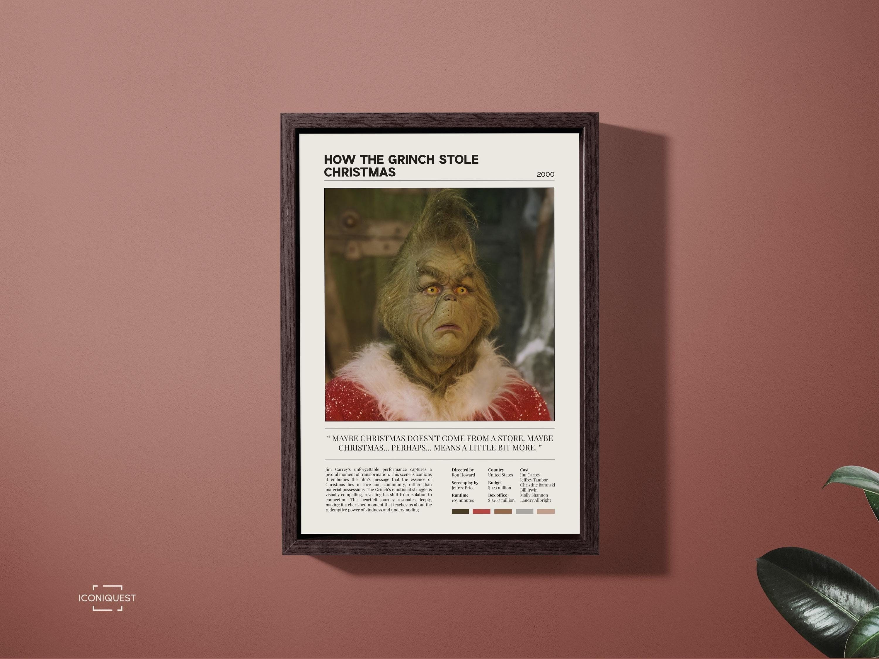 How the Grinch Stole Christmas Poster | Jim Carrey | Christmas Gift ...
