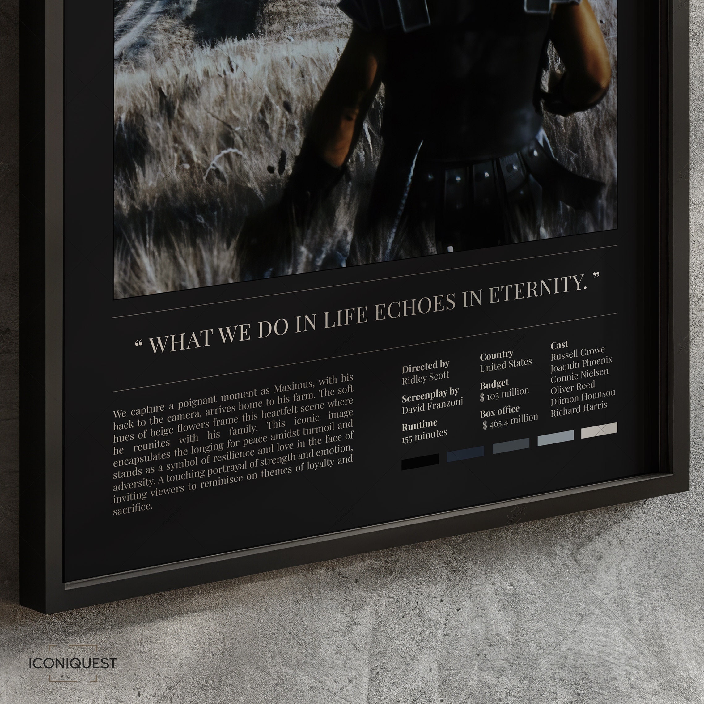 Gladiator Movie Poster Maximus Farm Scene Wall Decor Vintage Retro ...