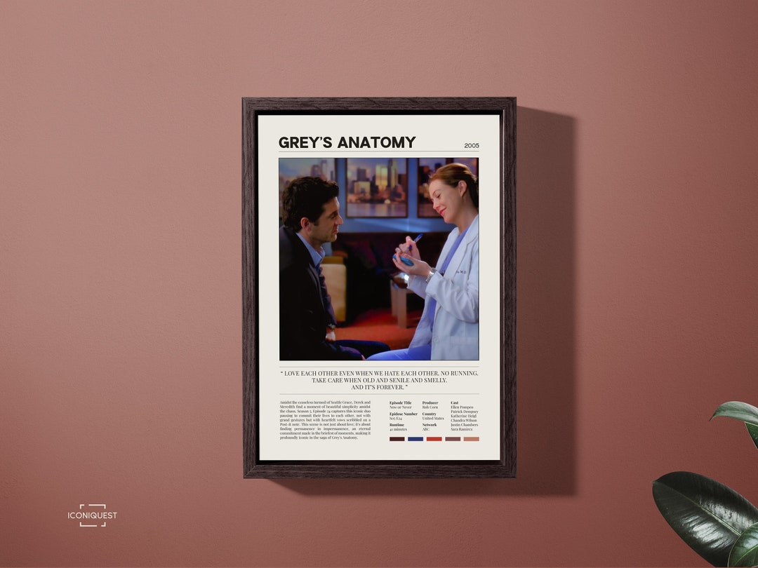 Grey's Anatomy S5E24 Poster | Derek & Meredith's Post-it Vows Scene ...
