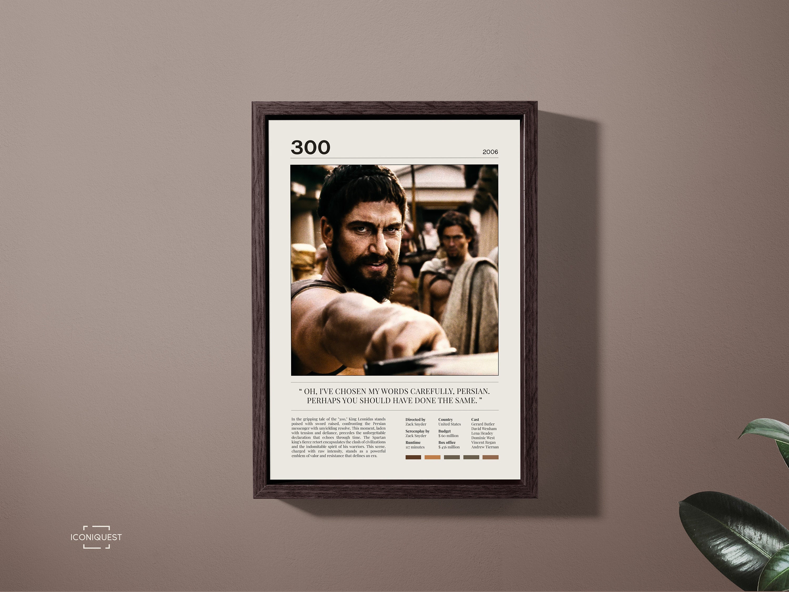 300 Sparta Movie Poster Gerard Butler Zack Snyder Vintage Minimalist ...