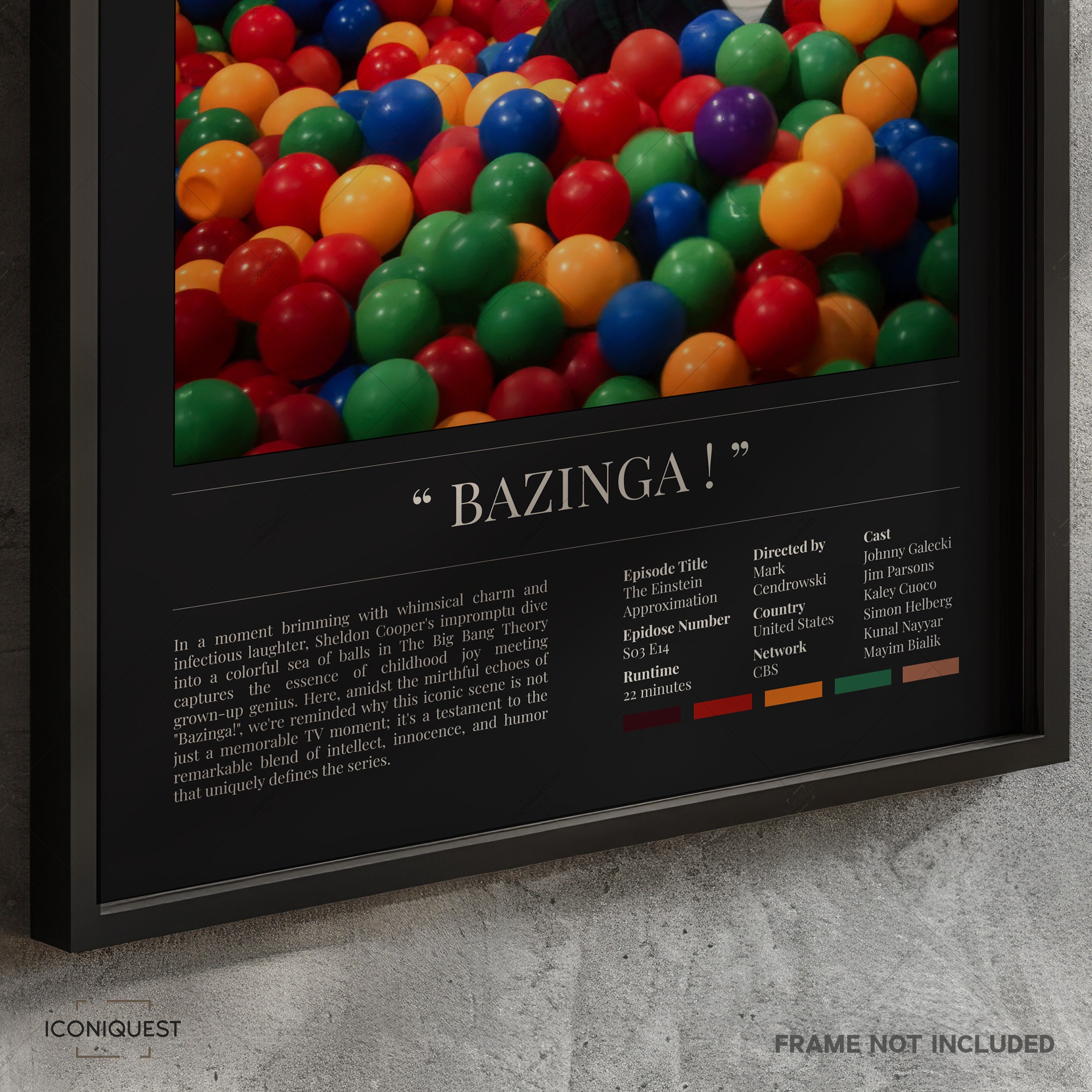 The Big Bang Theory Poster Bazinga Scene Sheldon Cooper Jim Parsons ...