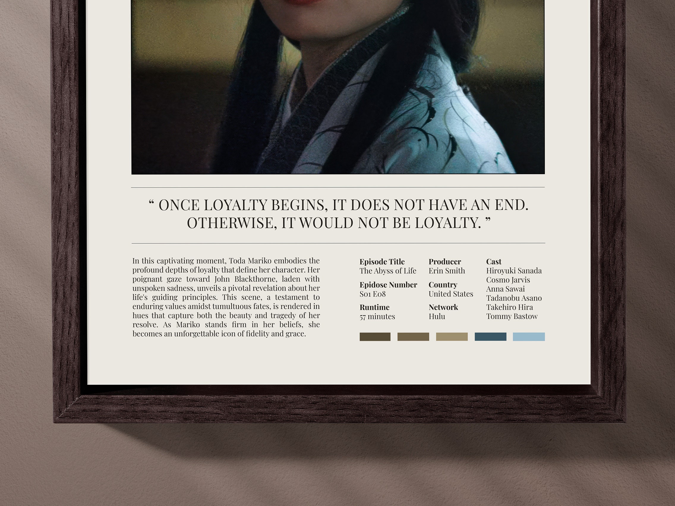Shogun 2024 TV Show Poster | Toda Mariko | Vintage Minimalist Art | TV ...