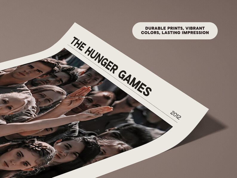 Hunger Games Poster | Iconic Three Finger Salute Scene | Vintage ...
