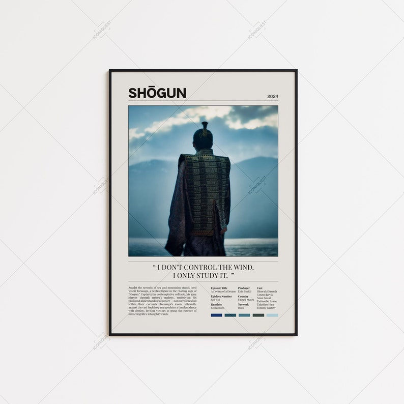 Shogun 2024 TV Show Poster Yoshii Toranaga Vintage Minimalist Art TV ...
