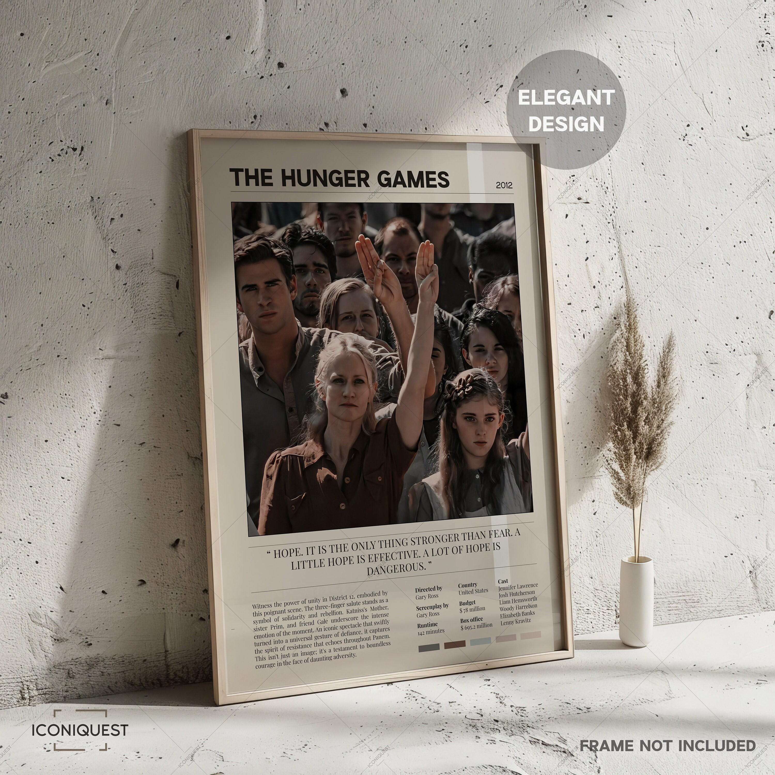 Hunger Games Poster Iconic Three Finger Salute Scene Vintage Minimalist ...