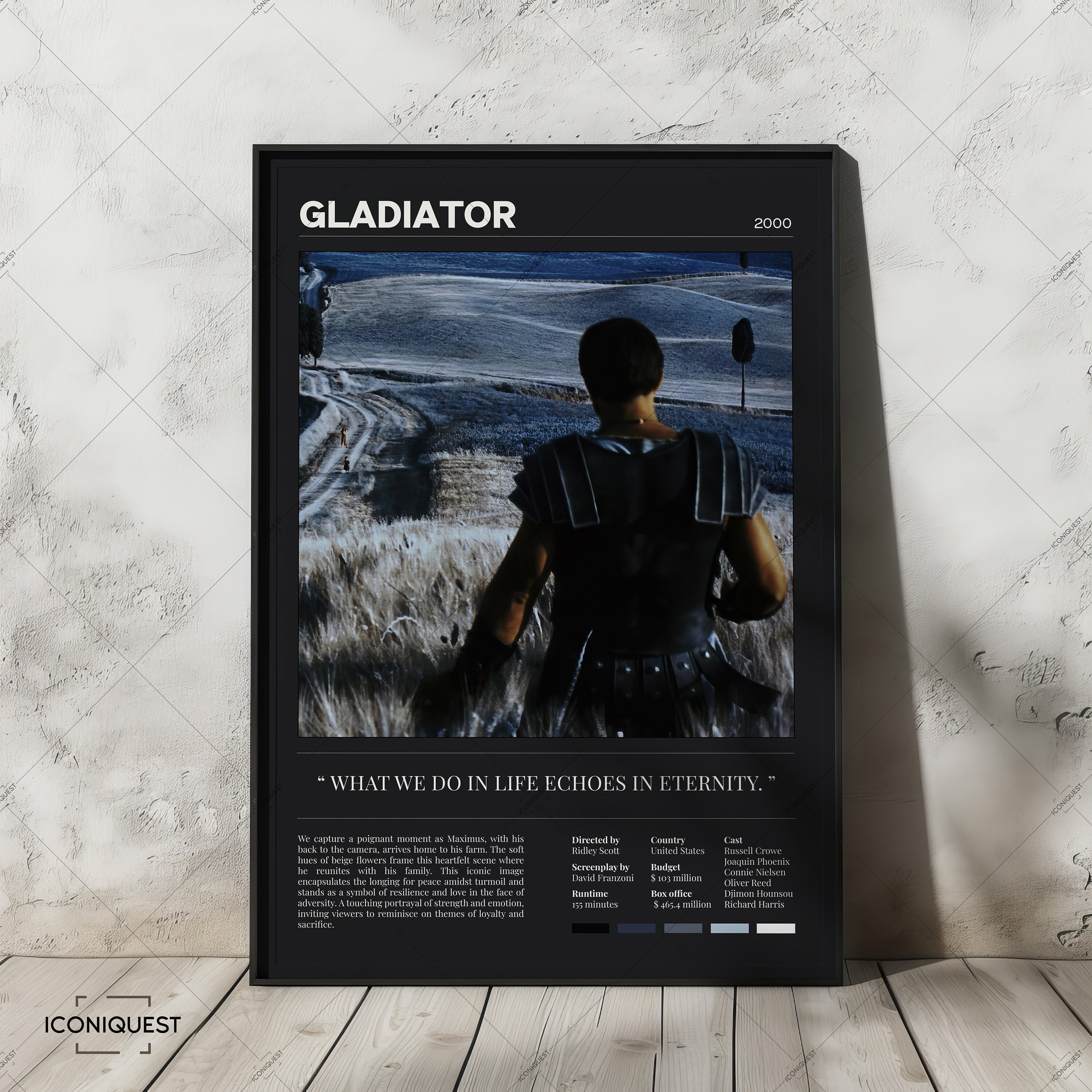 Gladiator Movie Poster Maximus Farm Scene Wall Decor Vintage Retro ...