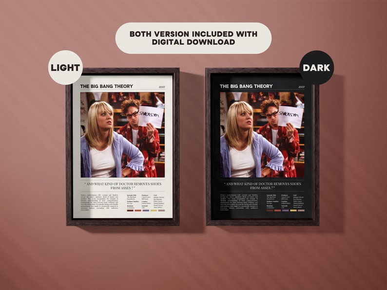 The Big Bang Theory Poster | Sarcasm Sign | Kaley Cuoco | Johnny ...