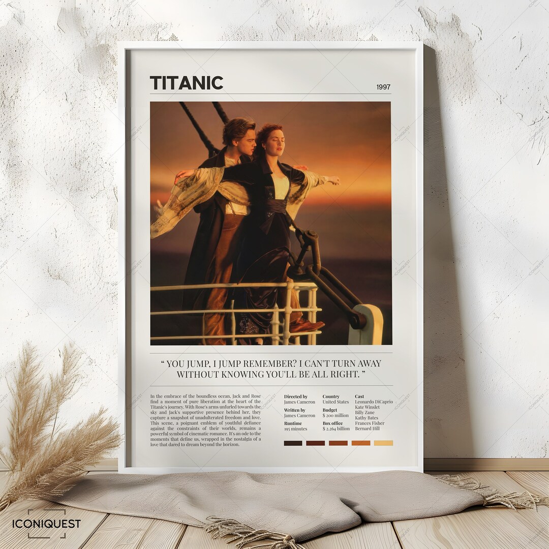 Titanic Movie Poster Two Posters Included Iconic Front Boat Scene James ...