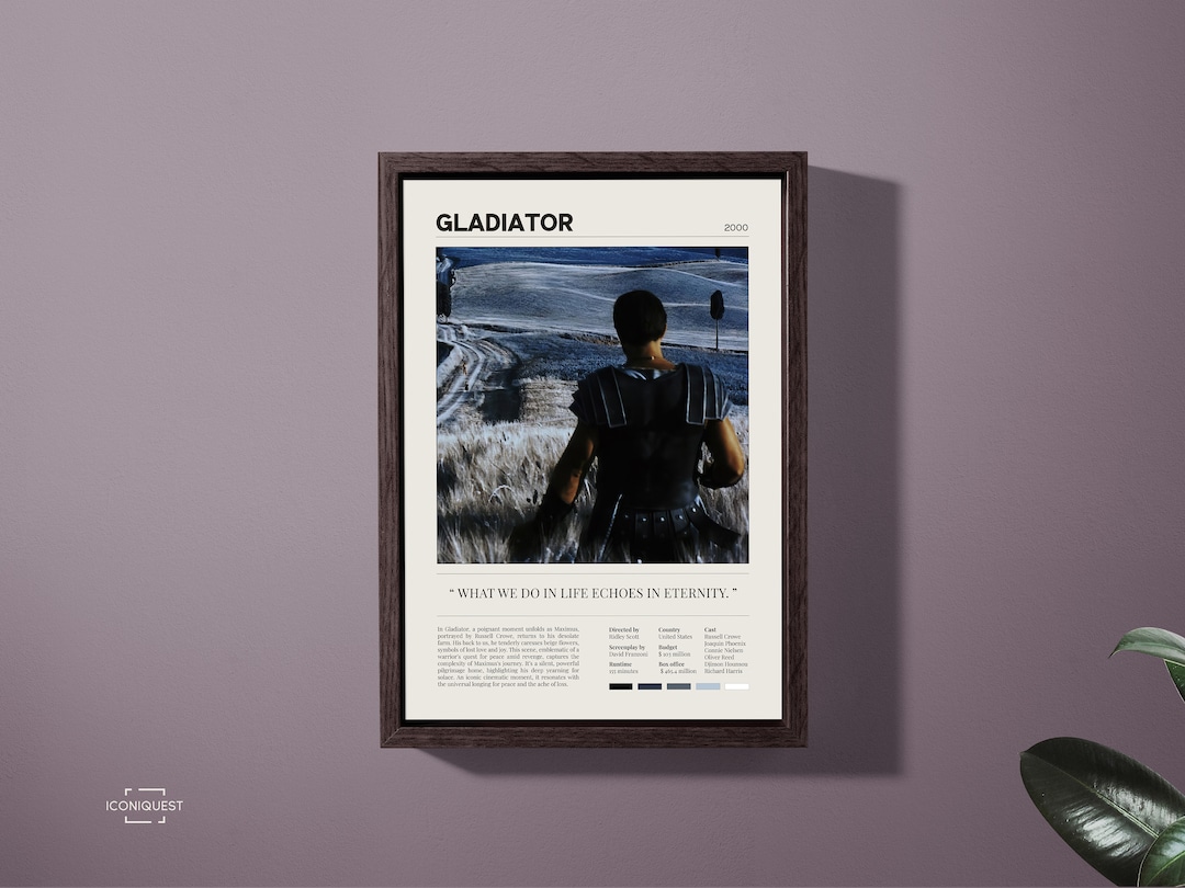 Gladiator Movie Poster | Maximus Farm Scene | Wall Decor | Vintage ...