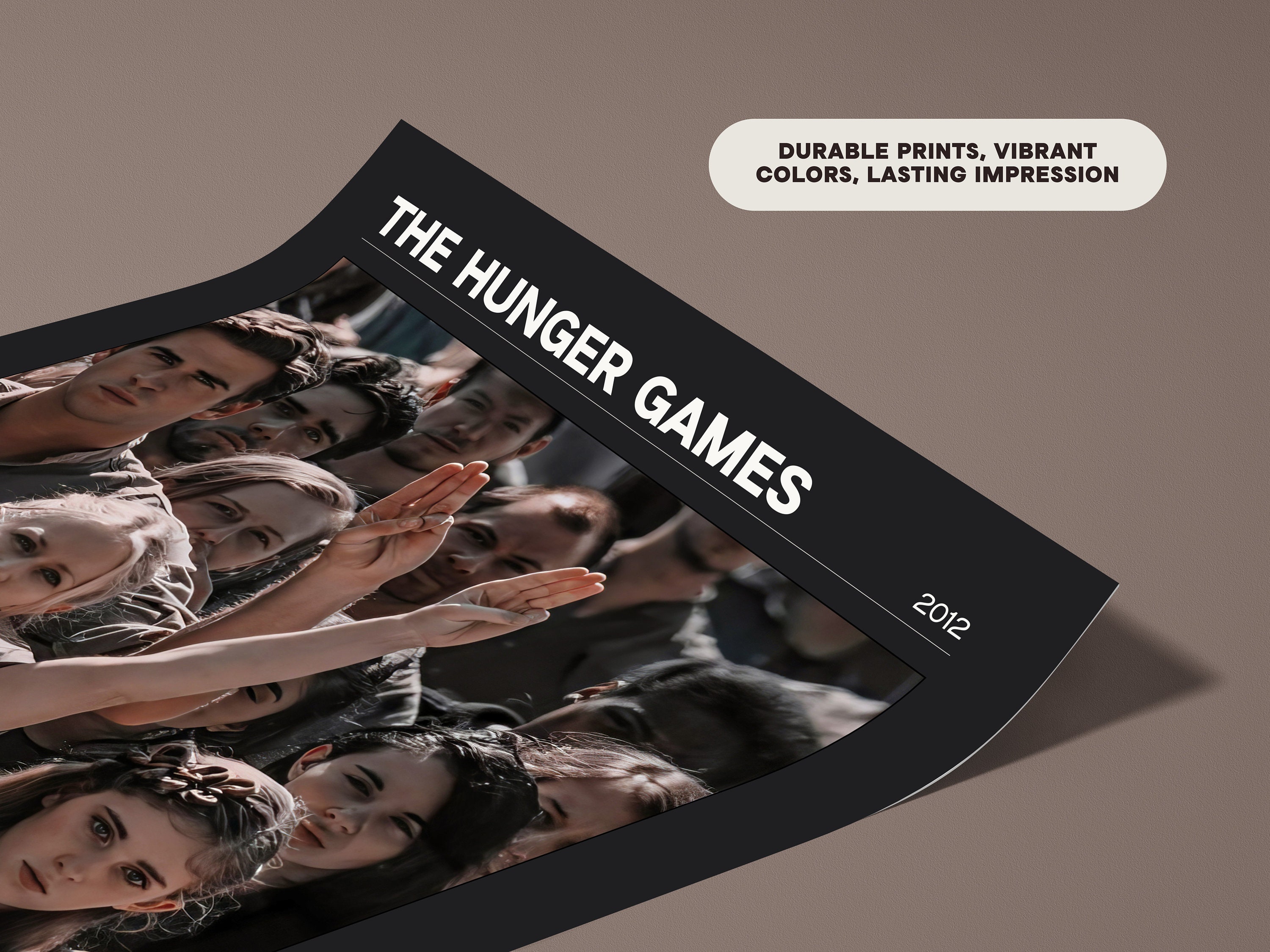 Hunger Games Poster Iconic Three Finger Salute Scene Vintage Minimalist ...