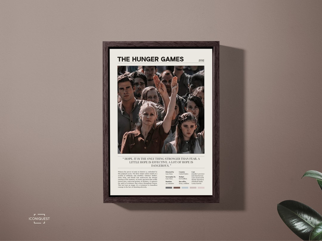 Hunger Games Poster | Iconic Three Finger Salute Scene | Vintage ...