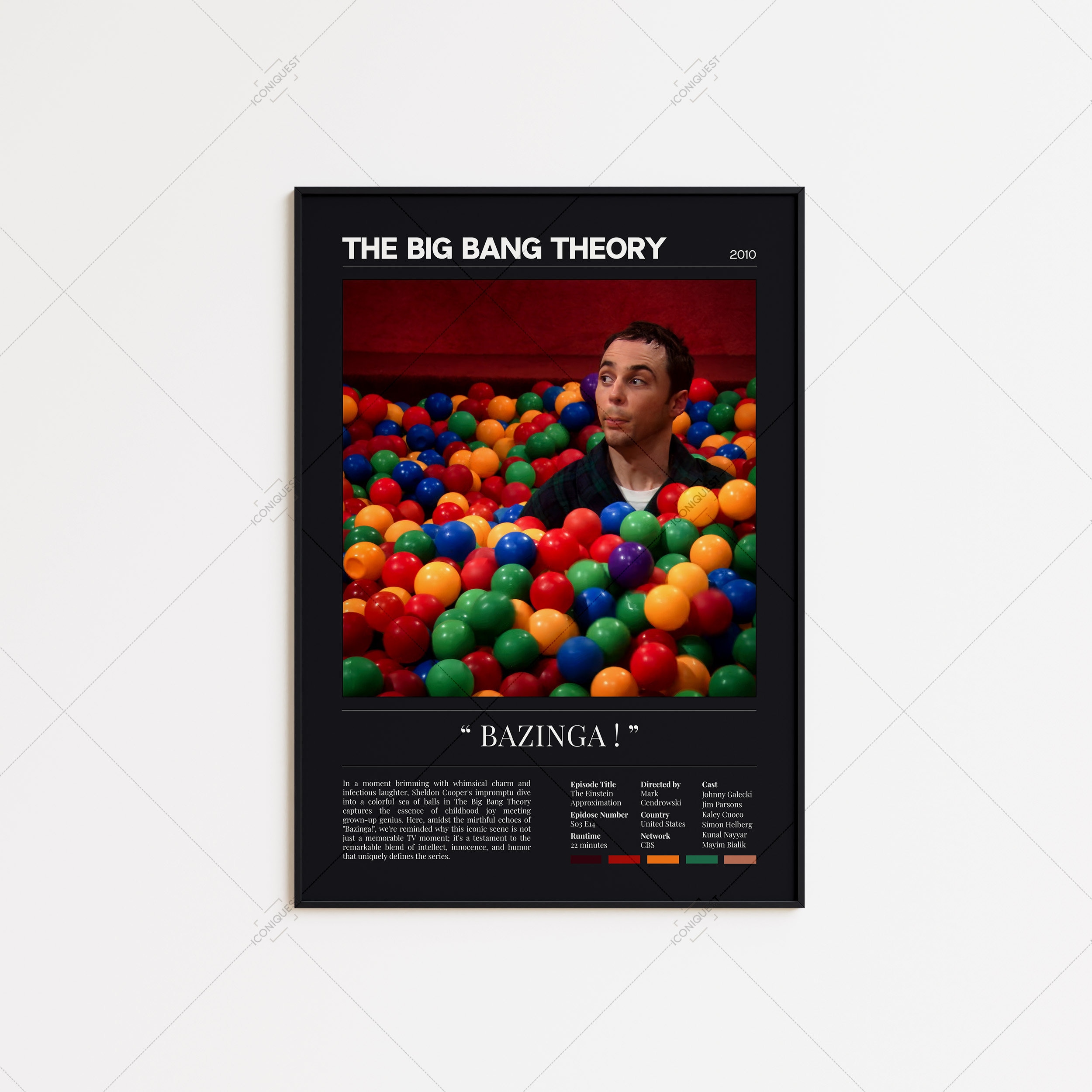The Big Bang Theory Poster Bazinga Scene Sheldon Cooper Jim Parsons ...