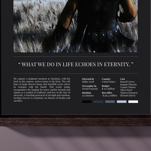 Gladiator Movie Poster | Maximus Farm Scene | Wall Decor | Vintage ...