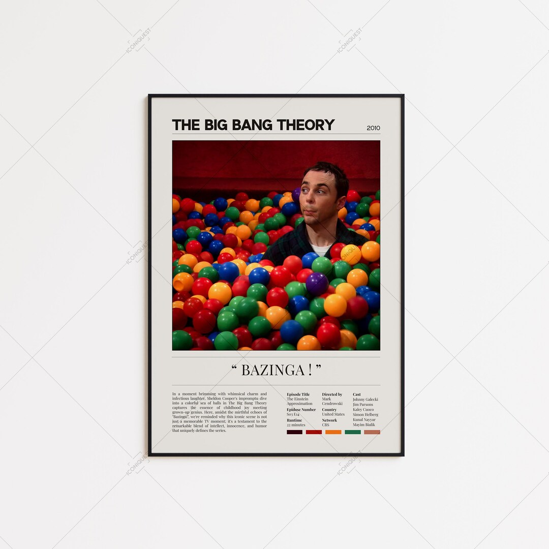 The Big Bang Theory Poster Bazinga Scene Sheldon Cooper Jim Parsons ...