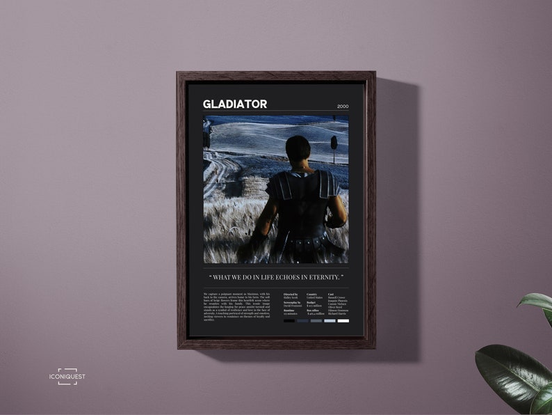 Gladiator Movie Poster | Maximus Farm Scene | Wall Decor | Vintage ...