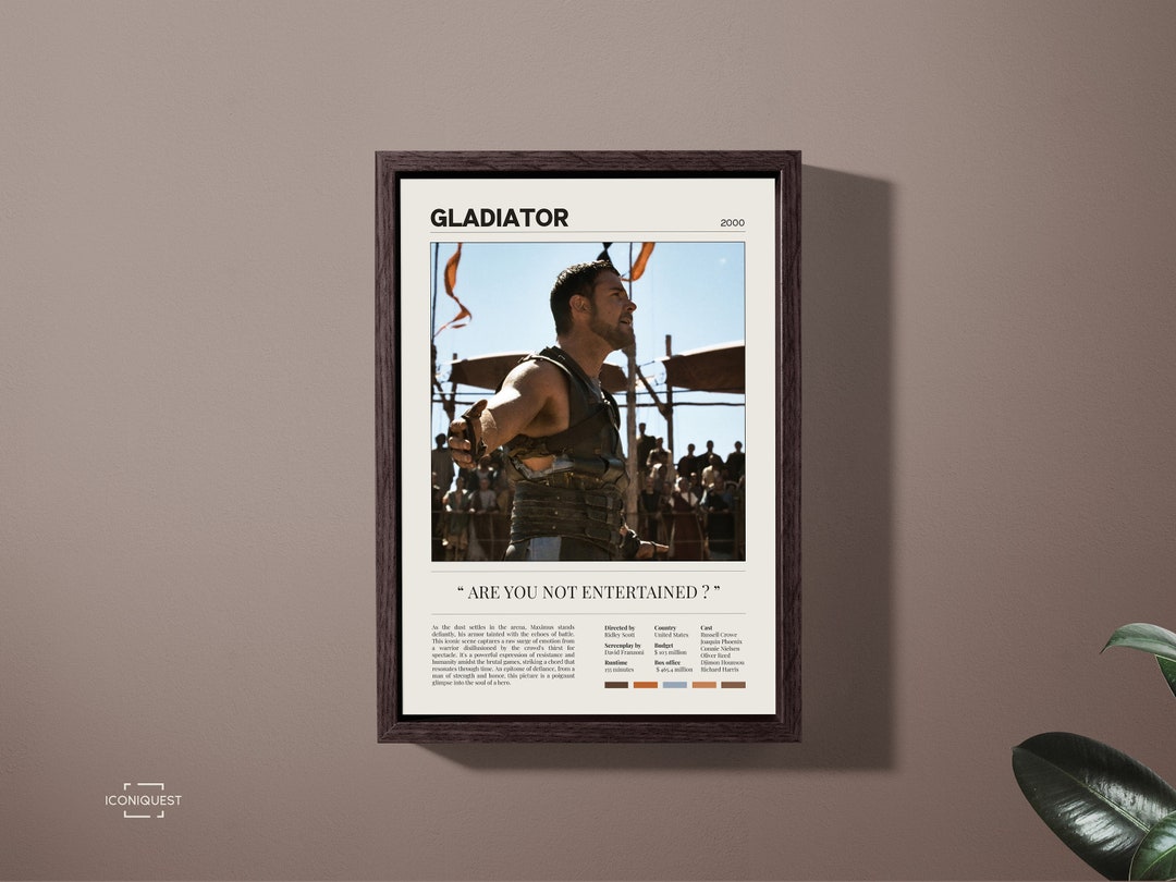 Gladiator Movie Poster | Maximus Arena Scene | Wall Decor | Vintage ...