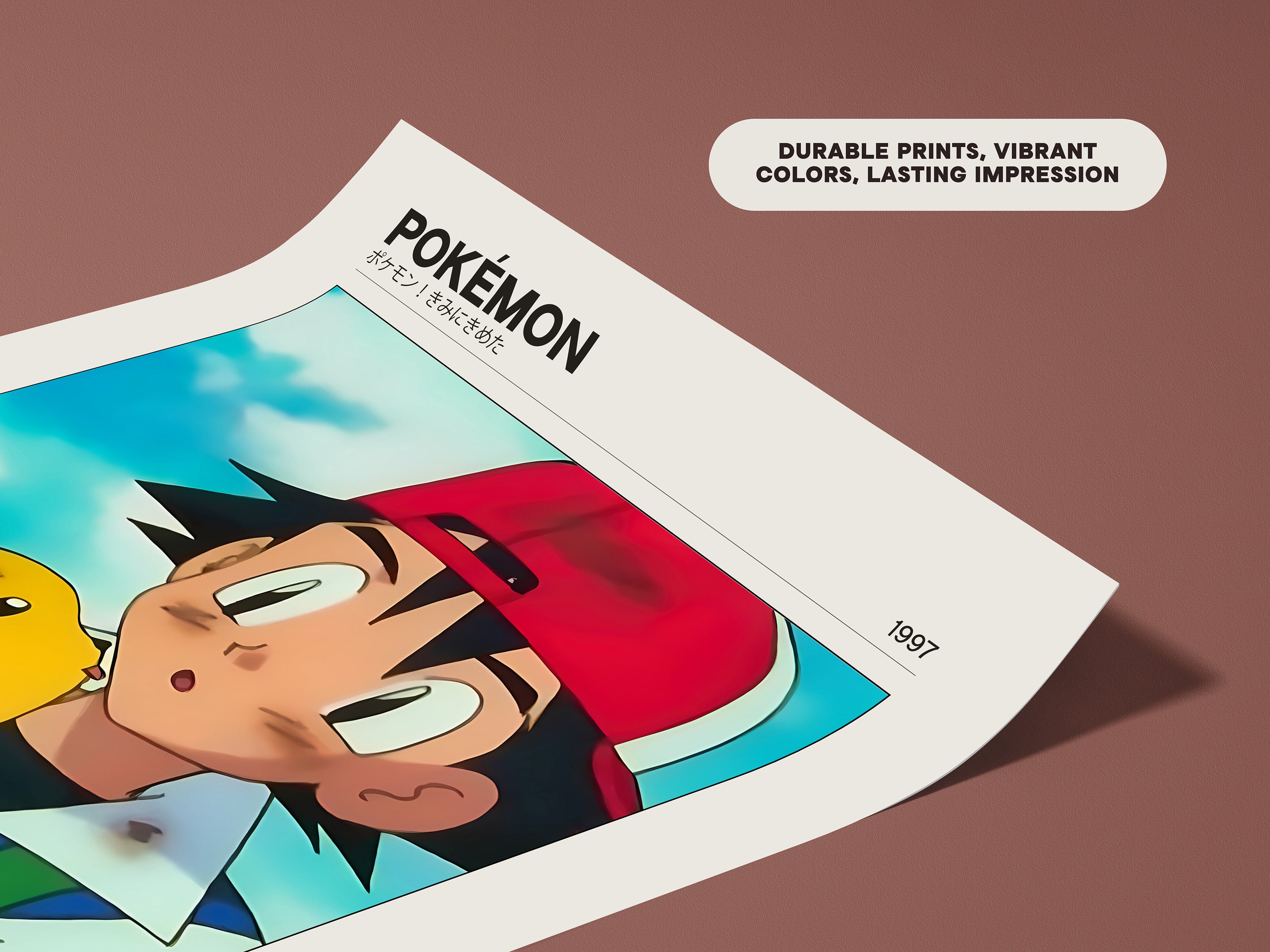 Pokémon S01 E01 Anime Poster | Ash Ketchum | Pikachu Print | Minimalist ...