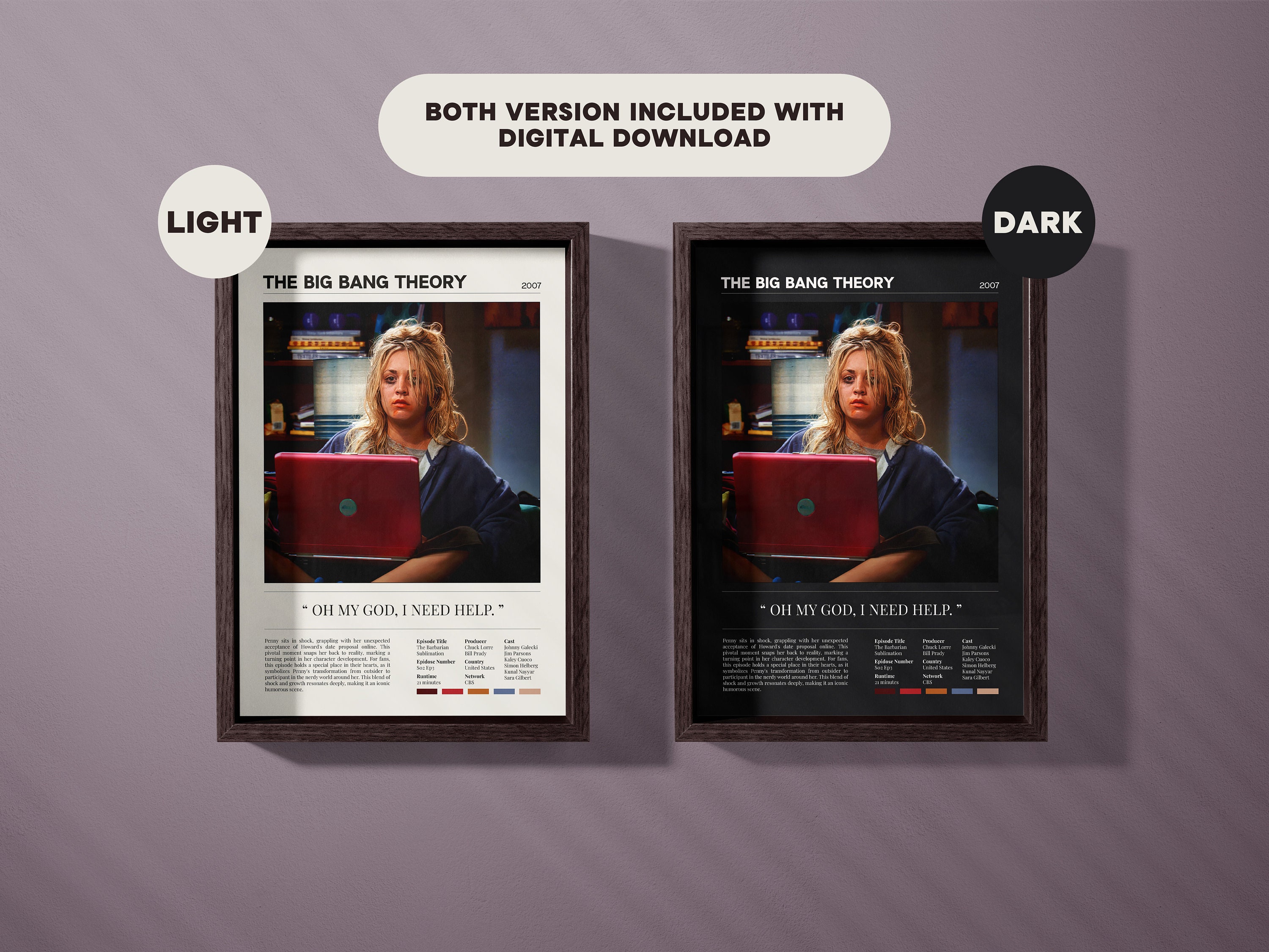 The Big Bang Theory Poster | Kaley Cuoco | Jim Parsons | Gift Idea ...