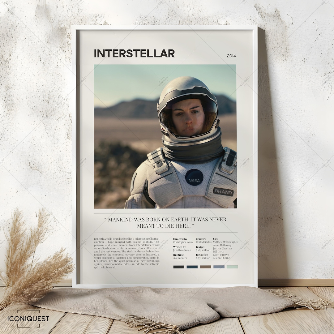 Interstellar Movie Poster | Two Posters Included | Iconic Amelia Brand ...