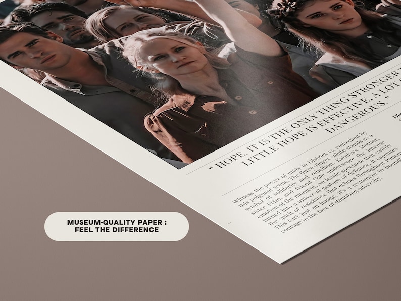 Hunger Games Poster Iconic Three Finger Salute Scene Vintage Minimalist ...