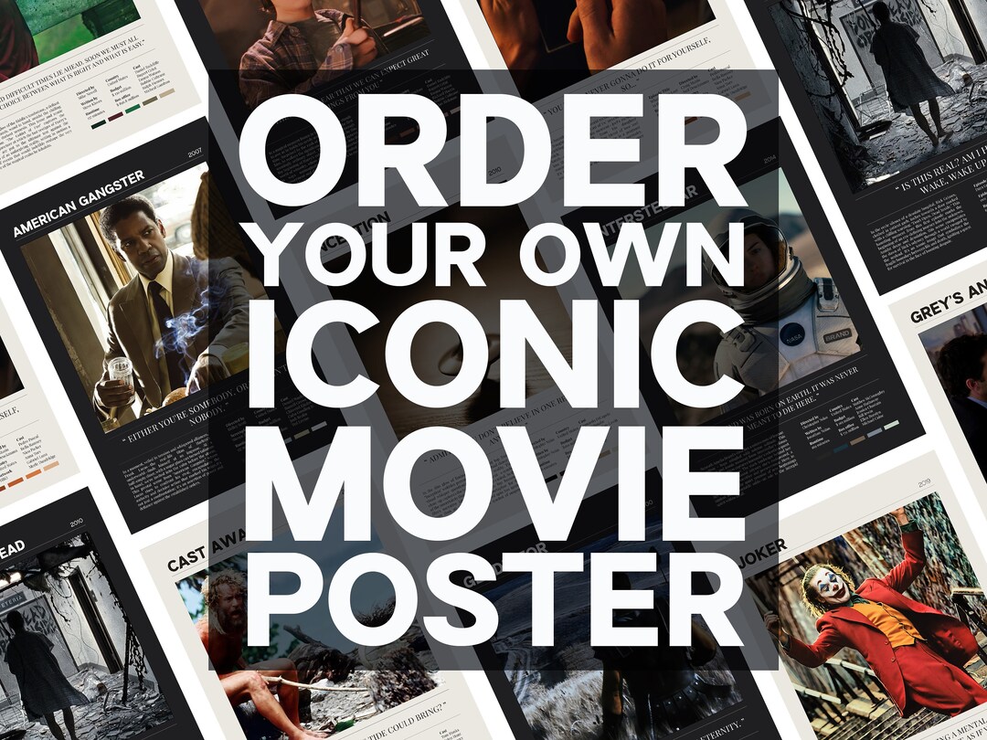 Request Your Own Iconic Film Poster | Gift Idea | Vintage Minimalist ...
