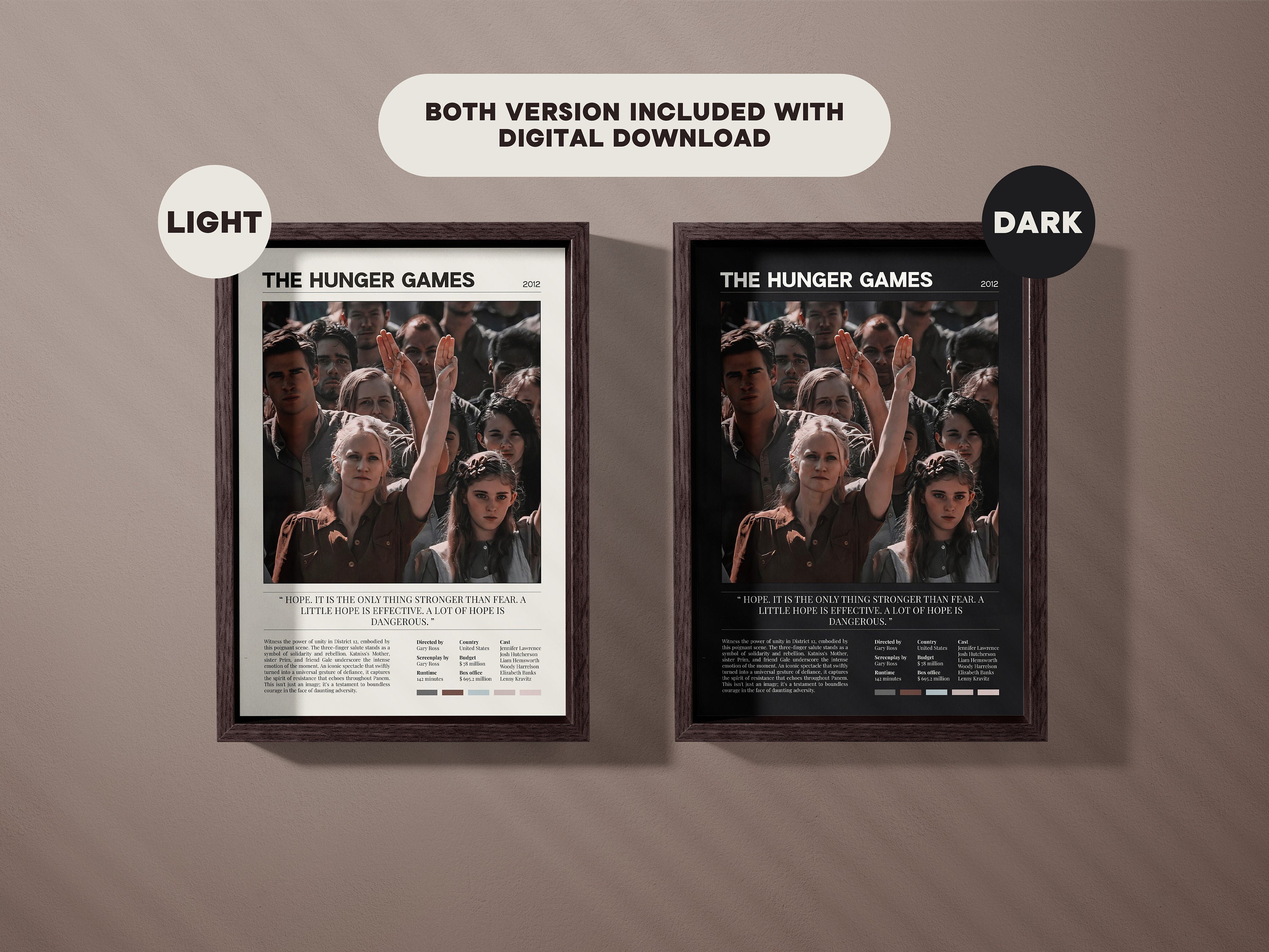 Hunger Games Poster Iconic Three Finger Salute Scene Vintage Minimalist ...