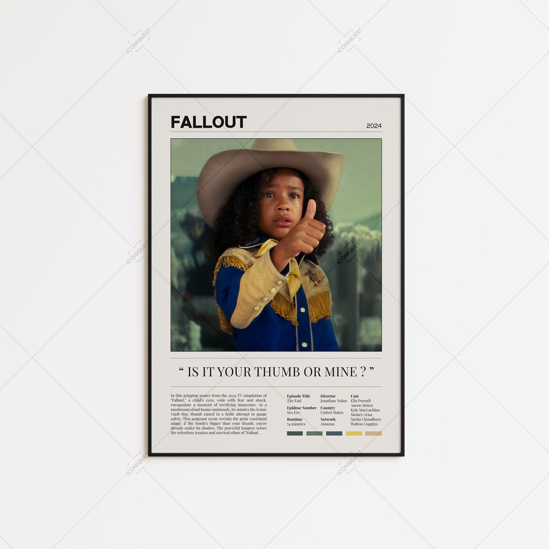 Fallout 2024 TV Show Poster Mid Century Art Vintage Minimalist Gift TV ...