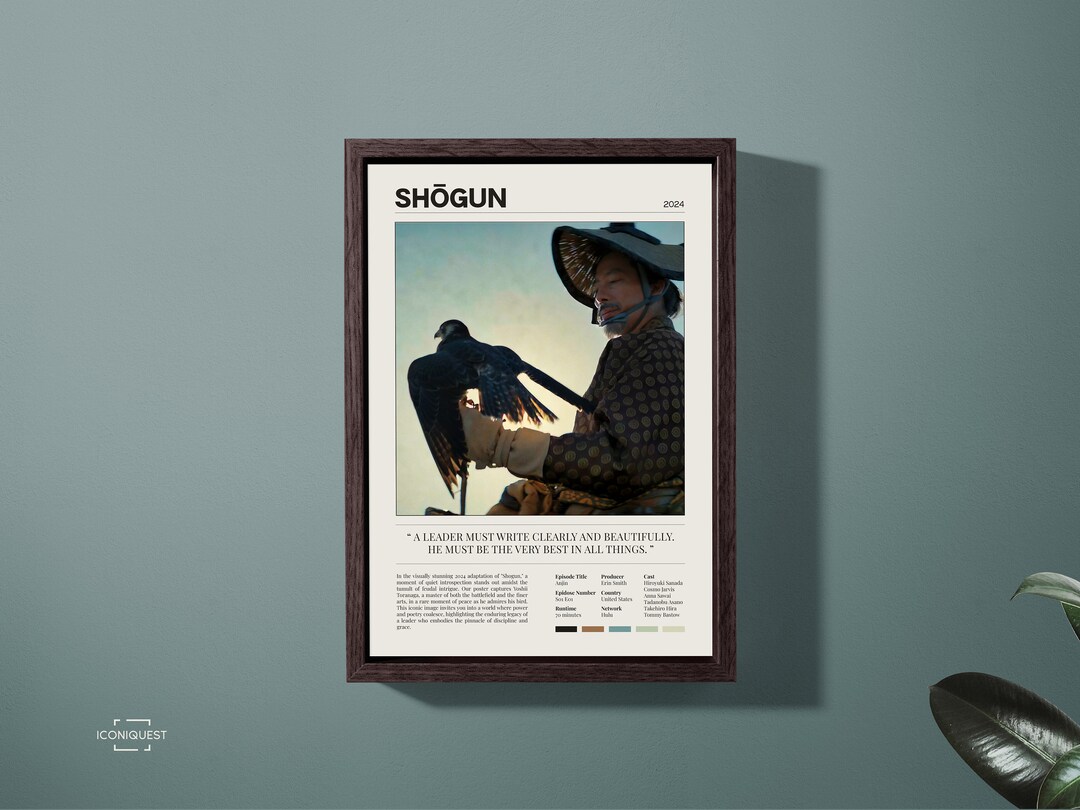 Shogun 2024 TV Show Poster | Yoshii Toranaga | Vintage Minimalist Art ...